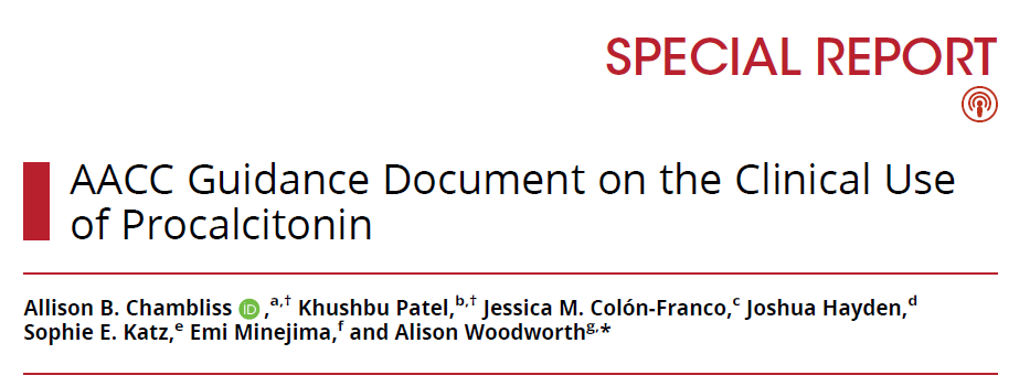 Documento de orientación de la AACC sobre el uso clínico de la procalcitonina – Medicina ...