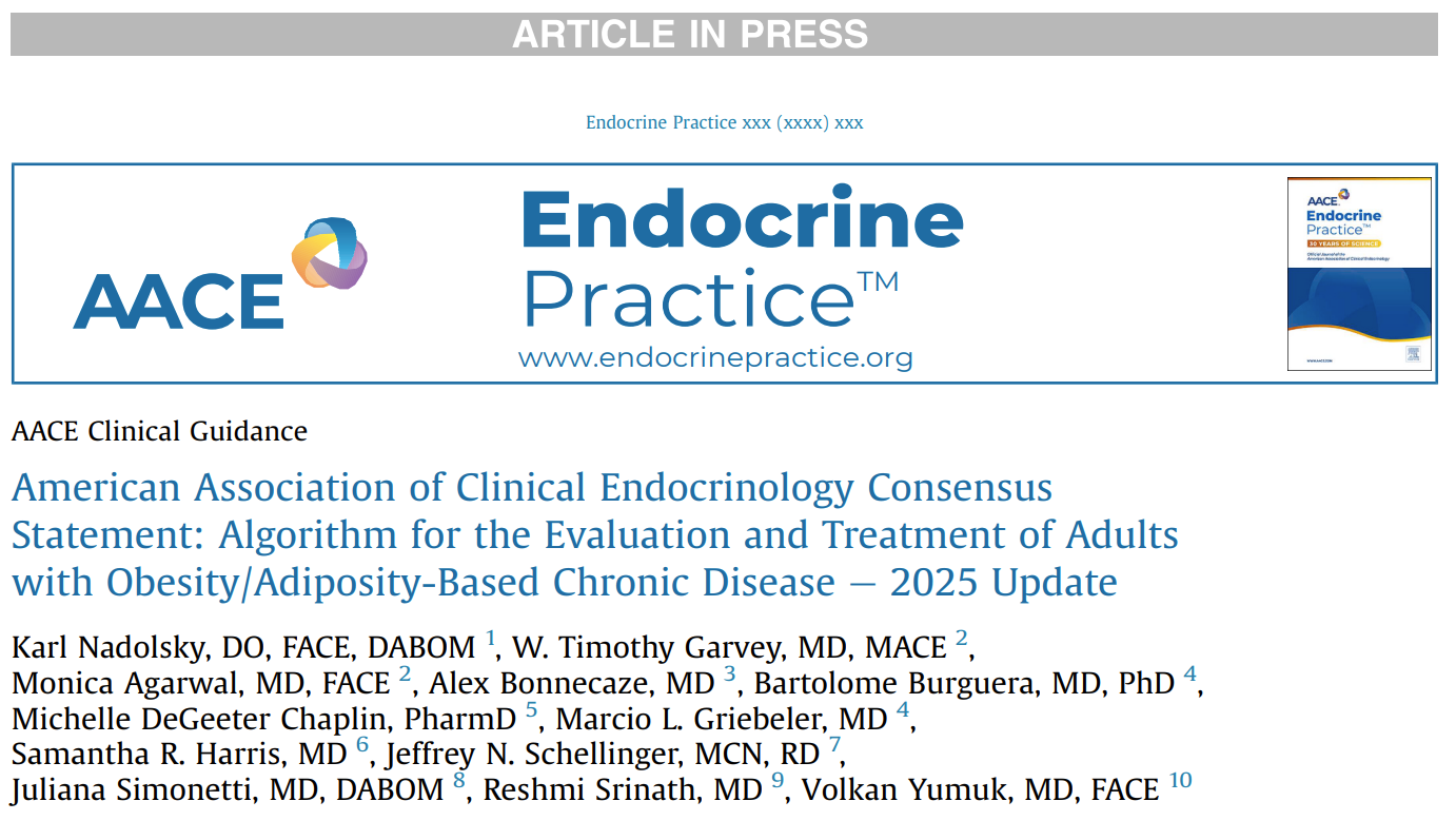 Concenso AACE 2025 para el manejo de la obesidad/ABCD – Medicina ...